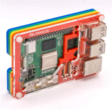 Pimoroni Pim678 Pibow Coupe 5 Case For Raspberry Pi 5 Rainbow