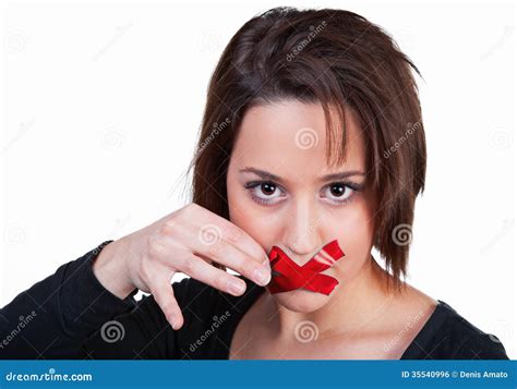 La Mujer Rompe El Silencio Foto De Archivo Imagen De Humano 35540996
