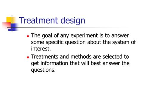 Principles Of Experimental Design Ppt