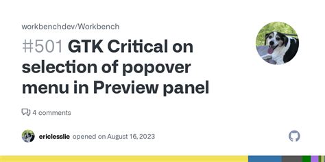 Gtk Critical On Selection Of Popover Menu In Preview Panel · Issue 501