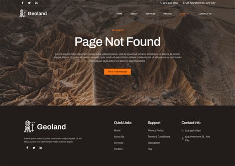 Geoland Land Surveying Digital Mapping Elementor Template Kit By