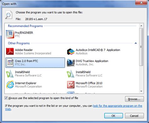 Creo Won T Open Files From Directory PTC Community