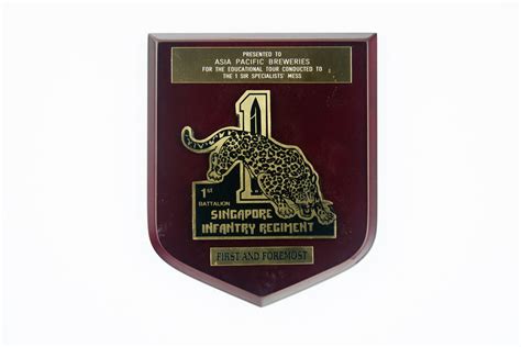 1st Battalion Singapore Infantry Regiment Plaque Apb Stories