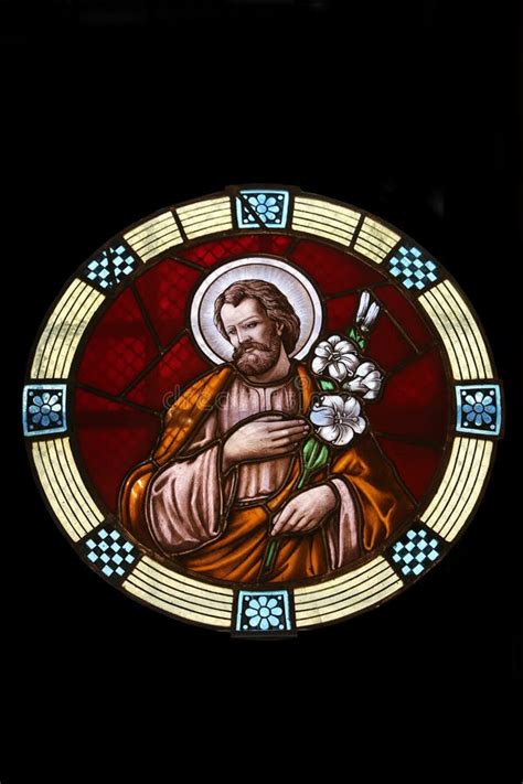 Saint Joseph Stained Glass Window In Basilica Assumption Of The Virgin