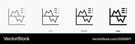 Data Analytics Icon Thin Light Regular And Bold Vector Image
