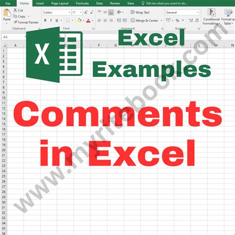 Excel Example Comments In Excel Myritebook Learn Tutorials