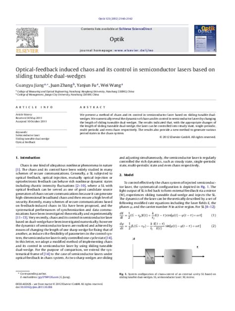 Pdf Optical Feedback Induced Chaos And Its Control In Semiconductor