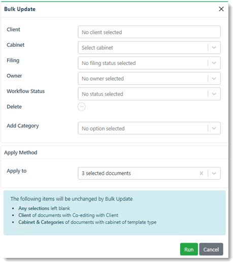 Bulk Update Emails And Documents FYI