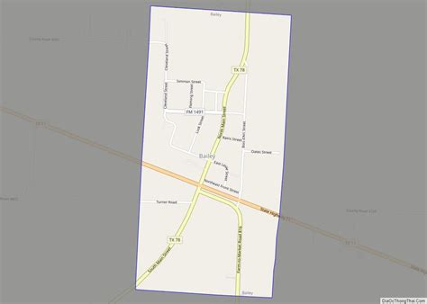 Map Of Bailey City Texas Thong Thai Real