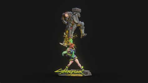 Cyberpunk Edgerunners Adam Smasher V Becca 3d Model By Charles