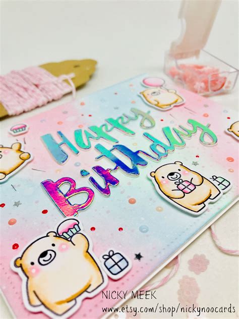 Bitty Bears Mft Card By Nicky Noo Cards Nickynoocards Etsyseller