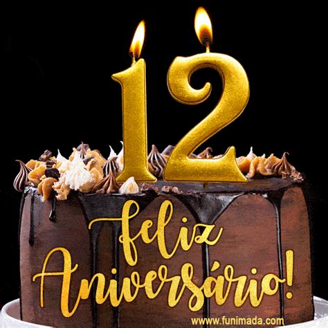 Parabéns Com Bolo De Chocolate E 12 Anos Baixar Do