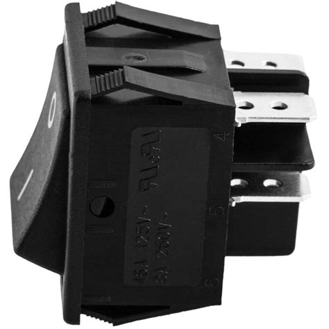 Interruptor Basculante Negro Dpst 4 Pin Cablematic