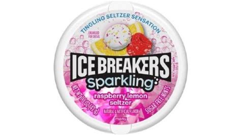 Ice Breakers Raspberry Lemon Sparkling Seltzer Mints Convenience