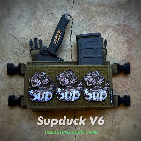 Zero Fucks Duck® Zfd Sup Duck Morale Patch V6 Tiger Snow Camo Dump Box