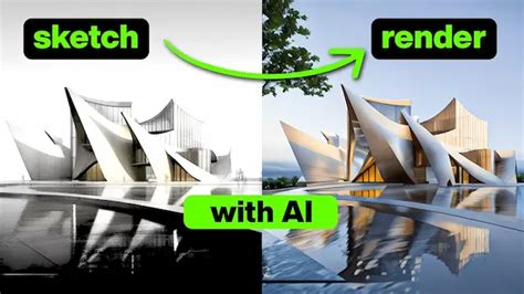 create realistic renders from a sketch using a i nuno silva 3d artist