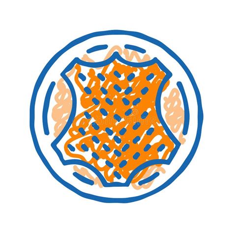 Suede Fabric Textile Icon Doodle Illustration Stock Illustration
