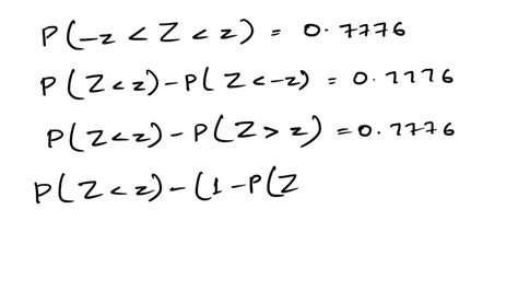 Solved Consider A Standard Normal Random Variable Z What Is The Value