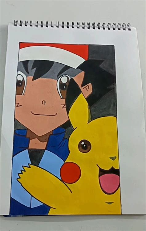 Pikachu And Ash Drawing Ash Drawing Anime Drawings