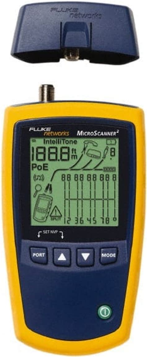 Fluke Universal Cable Tester Lcd Screen Rj45 Connectors Ms2 100