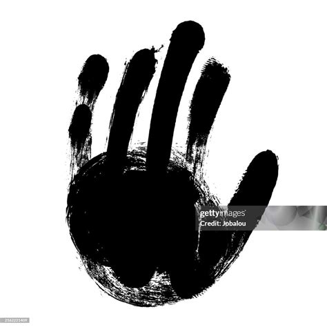 Dark Ink Grunge Handprint High Res Vector Graphic Getty Images