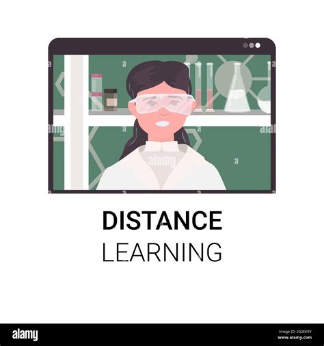 Scientist Holding Test Tubes Woman Researcher In Web Browser Window