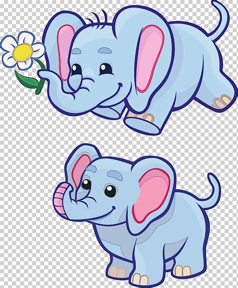 Elefante Acuarela Pintura Tinta Húmeda Figura Animal Dibujos