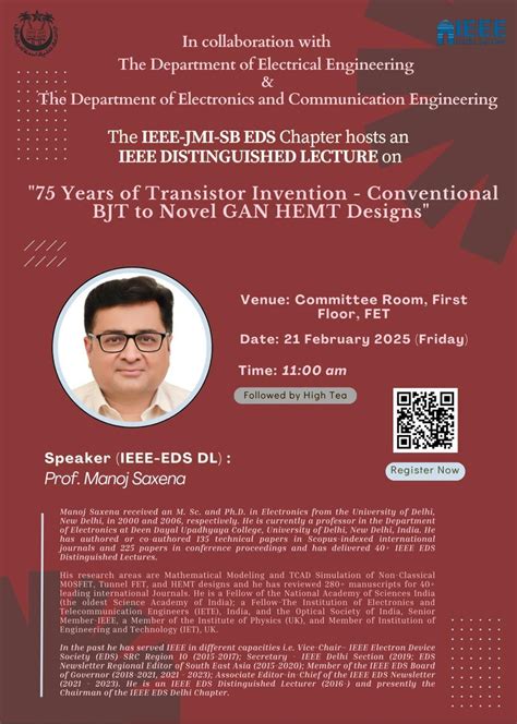 we are excited to organise a distinguished lecture on 75 years of