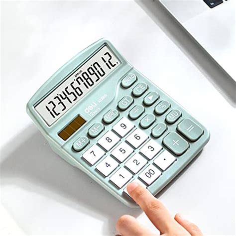 Calculator Deli Standard Function Desktop Calculators With 12 Digit Large Lcd Display And