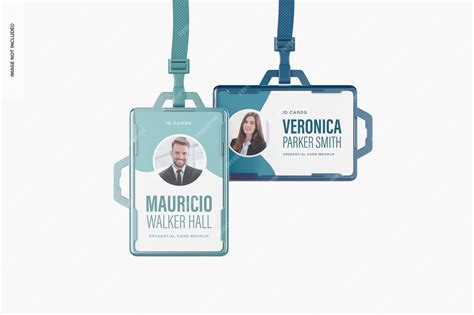 Premium Psd Credential Cards Mockup Hanging