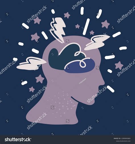 Cartoon Vector Illustration Inside Womans Head Stock Vector Royalty