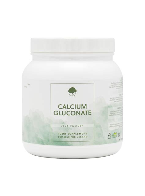 Pure Calcium Gluconate Powder 350g Gandg Vitamins Buy Now With