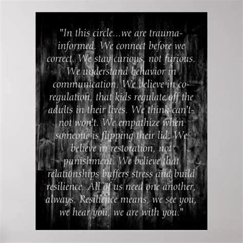 Trauma Informed Quotes Poster Zazzle