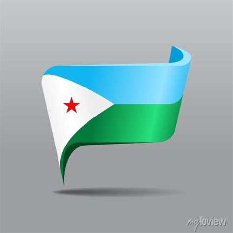 djibouti flag map pointer layout vector illustration posters for the