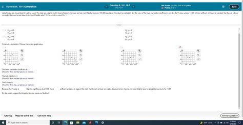 Solved Save Homework Correlation Question Chegg Com