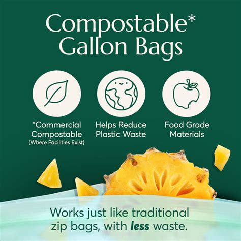 Compostable Zip Gallon Bags Cleanomic