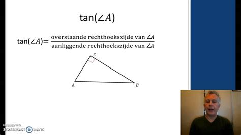 Hoofdstuk Les Berekeningen Met De Tangens Youtube