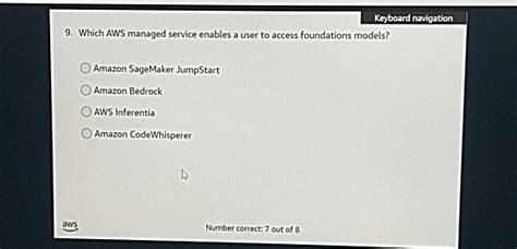 Keyboard Navigation 9 Which AWS Managed StudyX