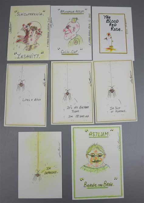 Charles Bronson 7 Charles Bronson Original Jail Art Post Cards