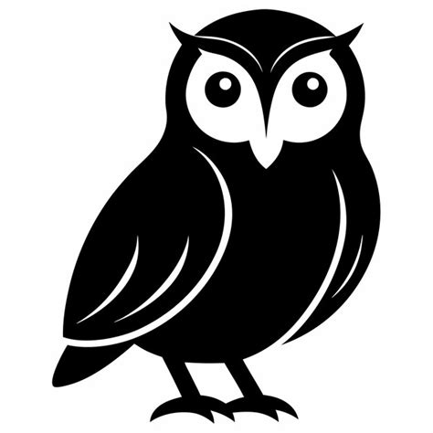 Silent Barn Owl Silhouette Premium Ai Generated Vector