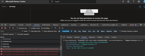 Microsoft Partner Center Earnings My Access You Do Not Have Permission To Access This Page