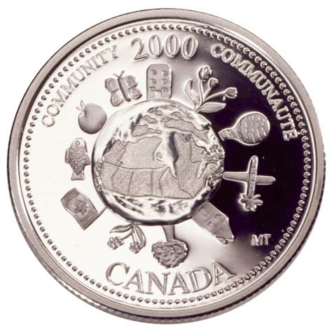 2000 Canadian 25 Cent Community December Millennium Quarters Series