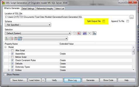 How Can I Generate DDL Script Per Table Toad Data Modeler Toad World Forums