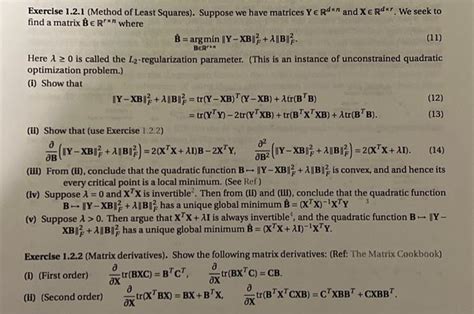 Solved Exercise 121 Method Of Least Squares Suppose We