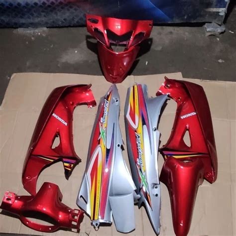 Jual Cover Body Full Set Kharisma Sett Halus Body Kharisma Sett Warna Merah Silver Shopee