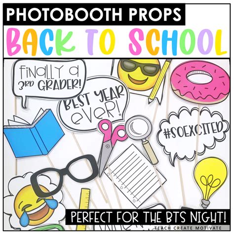 Back To School Themed Photo Booth Props Meet The Teacher Night