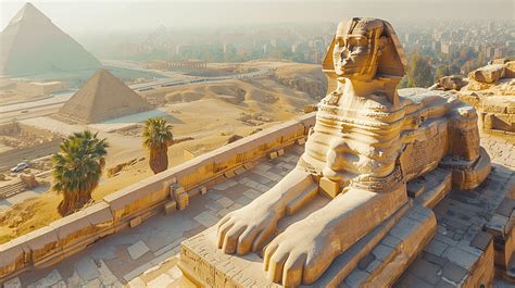 이집트 기자 카이로의 스핑크스 동상 스핑크스 망치다 이집트 사람 배경 일러스트 및 사진 무료 다운로드 Pngtree