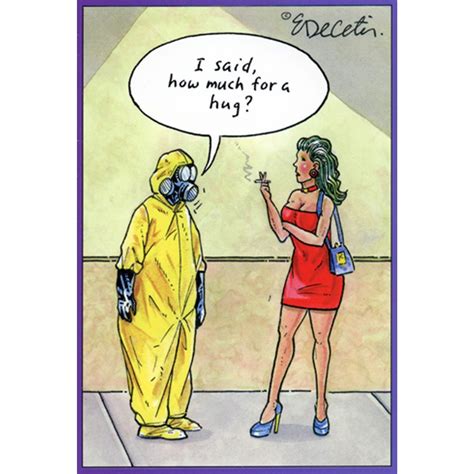 Hazmat Suit Hug Funny Eric Decetis Birthday Card
