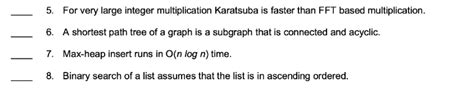 Solved 5 For Very Large Integer Multiplication Karatsuba Is