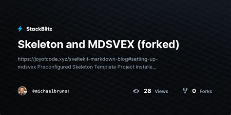 Skeleton And Mdsvex Forked Stackblitz
